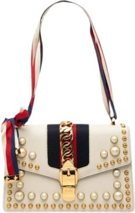 Gucci Sac bandouli&egrave;re Sylvie Pre-owned - Femme - Pre-owned - Beige - Taille: ONE Size