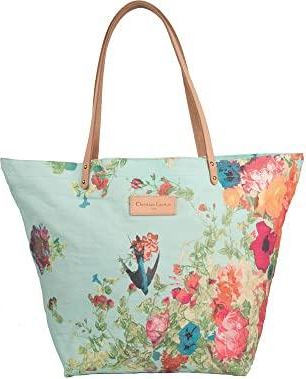 Christian Lacroix Sac en tissu bleu ciel &agrave; motifs fleuris femme CHRISTIAN LACROIX Taille V&ecirc;tement - TU, Couleur - BLEU