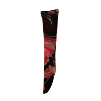 Dolce & Gabbana Mehrfarbige Floral-Tulpen-Nylon-Socken - - Underwear - Damen - Mehrfarbig - S