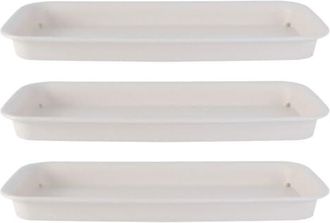 Yardwe Plateau Rectangulaire pour Pot De Fleur 31X14X3Cm Lot De 5 Bac De Réception deau en Plastique Anti-Fuite pour Plantes DIntérieur Et Jardin