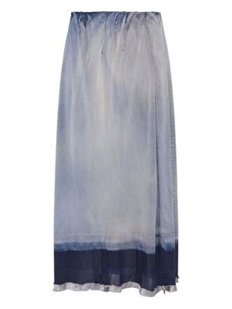 Maison Margiela minijupe imprimée - Bleu