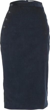 Max Mara jupe mi-longue texturée - Bleu