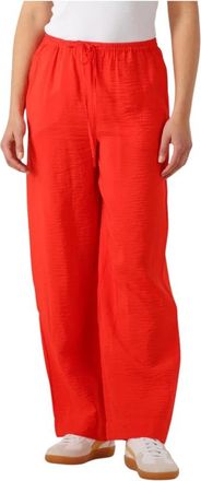 Moss Copenhagen Rote Stilvolle Sommerhose - - Trousers - Damen - Rot - XS