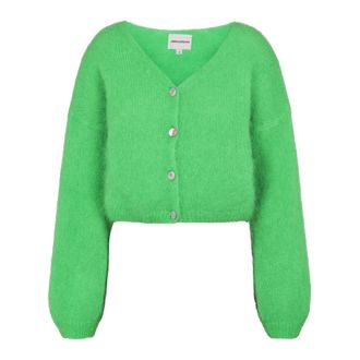 Americandreams Americandreams, Femme, Pulls, Vert, Taille: 38 FR Cornelia Cropped Cardigan