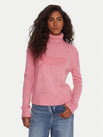 Tommy Jeans Rollkragenpullover DW0DW21687 Rosa Relaxed Fit