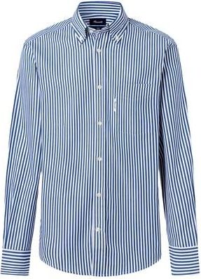 Fa&ccedil;onnable Chemise droite col boutonn&eacute; ray&eacute;e en coton
