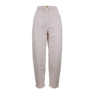 Elisabetta Franchi Femme, Pantalons, Rose, Taille: W29 Pantalon Large avec Détails Dorés