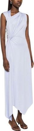 Victoria Beckham Femme, Robes, Bleu, Taille: 38 FR Asymmetric Midi Dress