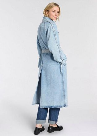 HUGO BOSS Trenchcoat Garena Denim in Maxi-L&auml;nge