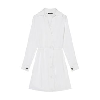 A|X Armani Exchange Femme, Robes, Blanc, Taille: 34 FR Shirt Dress