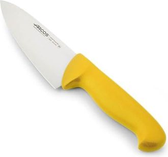 Arcos Chefmesser aus Edelstahl Nitrum mit 150 mm Klinge - Professionelles Küchenmesser, Vielseitig Einsetzbar - Ergonomischer Griff aus Polypropylen, Gelb, 