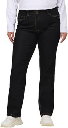 Ulla Popken Grandes Tailles pour Femme Grandes Tailles jusquà 64 Pantalon en Jean Pantalon stretch en Denim Forme 5 poches Coupe Droite Bleu Foncé Denim 23 702859