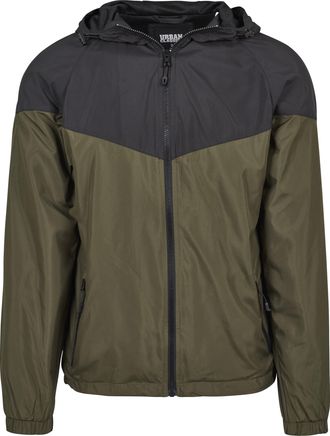 Urban Classics Herren Jacke 2 - Tone Tech Windrunner TB2107, Gr. XXX-Large (Herstellergr&ouml;&szlig;e: 3XL), Mehrfarbig (Black/Dark Olive 01338)