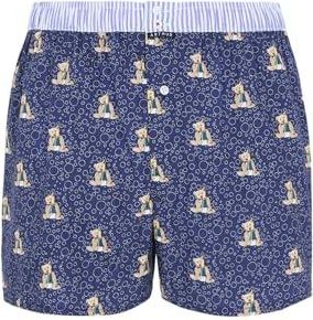 Arthur Cale&ccedil;on Homme avec Maintien int&eacute;gr&eacute; - 100% Coton Bio - Confort et Soutien Optimal - Motif Champagne Bulles Marine - Taille XXL