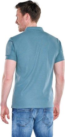 Engbers Poloshirt Herren Poloshirt mit Rei&szlig;verschluss, Mittelblau