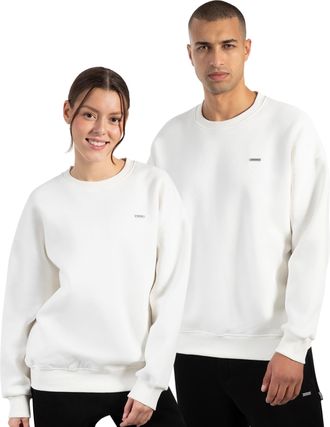 Smilodox Sweatshirt Unisex Riven, Oversize Fit Pullover mit Graviertem Metalllabel, Langarmshirt aus weichem Material, Bequemes Tragegef&uuml;hl, vielseitig kombini