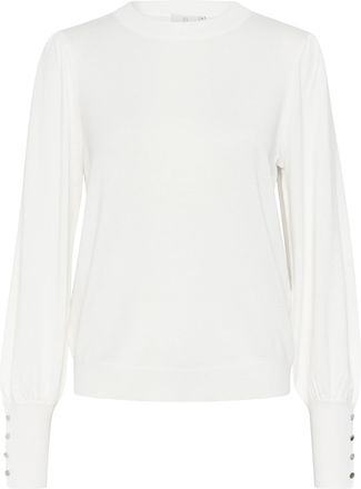 Kaffe Strickpullover KAlizza Damen Strickpullover Langarm Rundhals Mode Pulli XXL, Chalk XXL