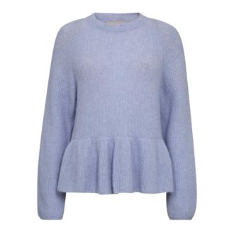 Mos Mosh MOS Mosh, Femme, Pulls, Bleu, Taille: 36 FR Tricot à col rond