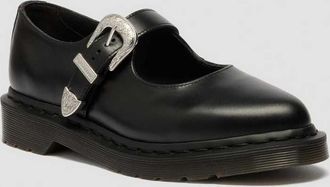 Dr. Martens Elphie Mary Jane Atlas Leder Schuhe in Schwarz, Gr&ouml;&szlig;e: 36