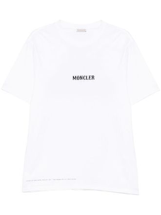 Moncler t-shirt à logo imprimé - Blanc