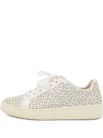 Alaia Sneakers mit Laser-Cuts - Weiß