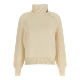 Agnona Pullover mit hohem Kragen - - Knitwear - Damen - Beige - M