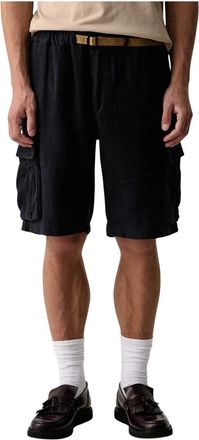 Aeronautica Leinen Cargo-Shorts - - Shorts - Herren - Blau - 2XL