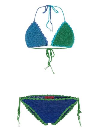 Rose Carmine Geh&auml;kelter Bandeau-Bikini - Gr&uuml;n