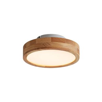 QAZQA Skandinavische Deckenleuchte Holz 30cm inkl. led Dimmbar - Pecker