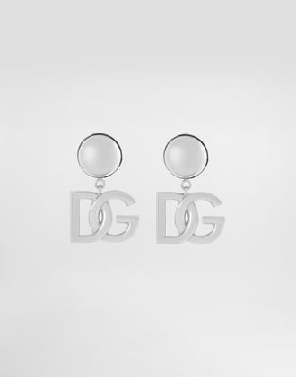 Dolce & Gabbana Ohrclips Mit Dg-logo - Frau Bijoux Silber Metall Onesize