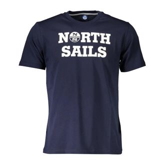 North Sails Blau T-Shirt mit kurzem &Auml;rmel und Logo-Druck - - Tops - Herren - Blau - L