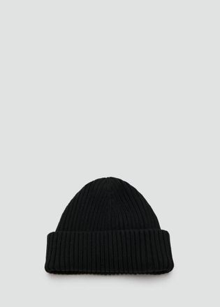 Mango Bonnet coton maille c&ocirc;tel&eacute;e noir - Homme - Taille unique - MANGO MAN