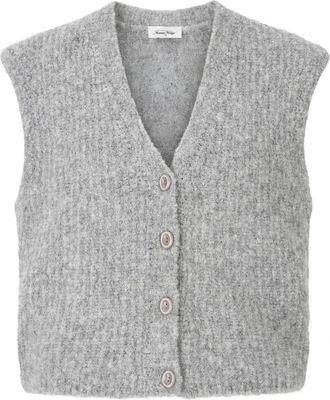 American Vintage Femme, Vestes, Gris, Taille: 40/42 FR Zolly V-neck Vest
