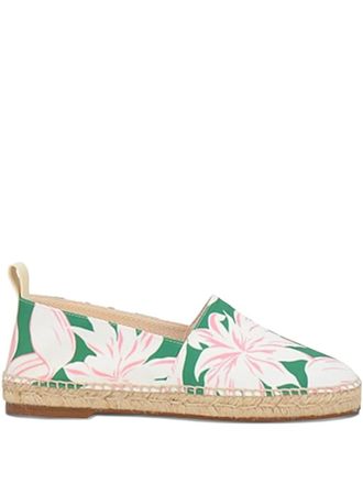Maison Kitsun&eacute; espadrilles &agrave; fleurs - Vert