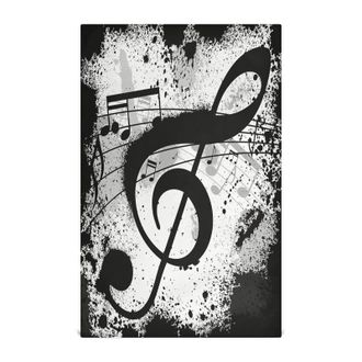Mnsruu Geschirrtuch, Motiv: Musiknoten, abstrakte Küchentücher, Geschirrtuch, Geschirrtuch, 1 Stück, super saugfähig, weich, 71 x 46 cm