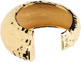 Self Portrait Femme, Accessoires, Jaune, Taille: ONE Size Hammered Gold Cuff