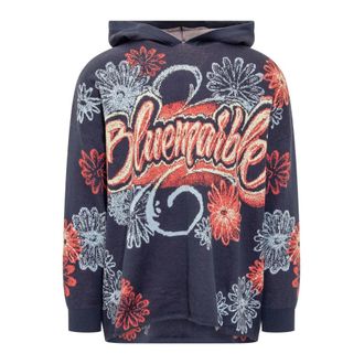 Bluemarble Jacquard Kapuzenpullover - - Sweatshirts & Hoodies - Herren - Blau - S