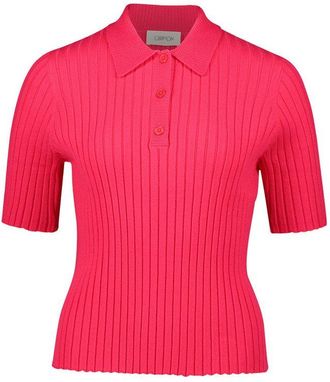 Cartoon Kurzarmshirt Damen mit Kragen (1-tlg)