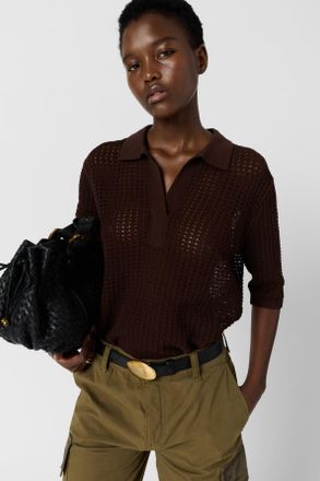 Gerard Darel Polo ajour&eacute; - LIANNE - Marron