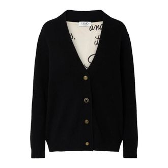 Liu Jo Ecs Maglia Aperta M/L Foderata - - Knitwear - Damen - Schwarzk - L