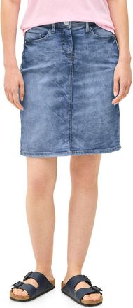 Cecil Damen Jeansrock mit Schlitzdetail