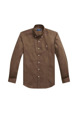Polo Ralph Lauren Herren Leinenhemd mit Button-down-Kragen