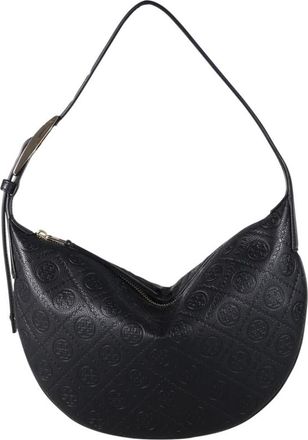 Tory Burch Femme, Sacs, Noir, Taille: ONE Size T Monogram Pebble Small Balloon Bag