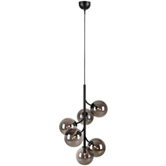 Markslöjd Markslojd - callisto Plafonnier Suspension Glass Globe 6 Lumière Noir, Fumée