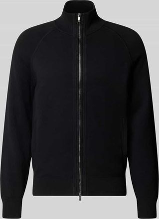 HUGO BOSS Regular Fit Strickjacke aus Baumwoll-Schurwoll-Mix Modell Fabiano
