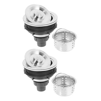 Hemobllo 2 St&uuml;ck Edelstahl Ablaufsieb St&ouml;psel f&uuml;r Friseursalon Waschbecken Tiefer Korb f&uuml;r Haar und Speisereste Verstellbar Wartungsfreundlich Professioneller 