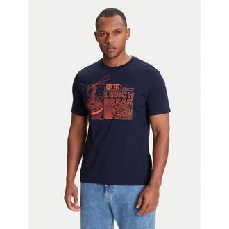 Benetton United Colors Of Benetton T-Shirt 3I1XU10A4 Dunkelblau Relaxed Fit