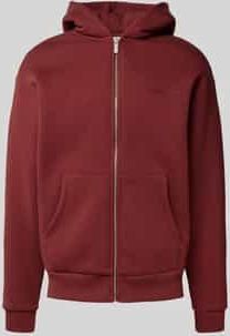 Review Regular Fit Sweatjacke mit Logo-Applikation