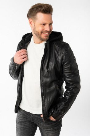 Mauritius Lederjacke MMUbaldo SF mit abnehmbarer Jerseykapuze