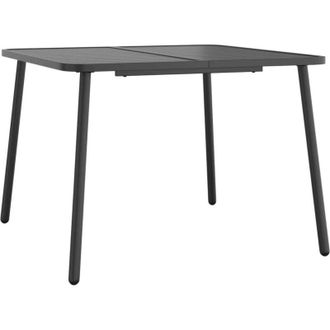 vidaXL Gartentisch Anthrazit 100x100x71 cm Stahl Vidaxl